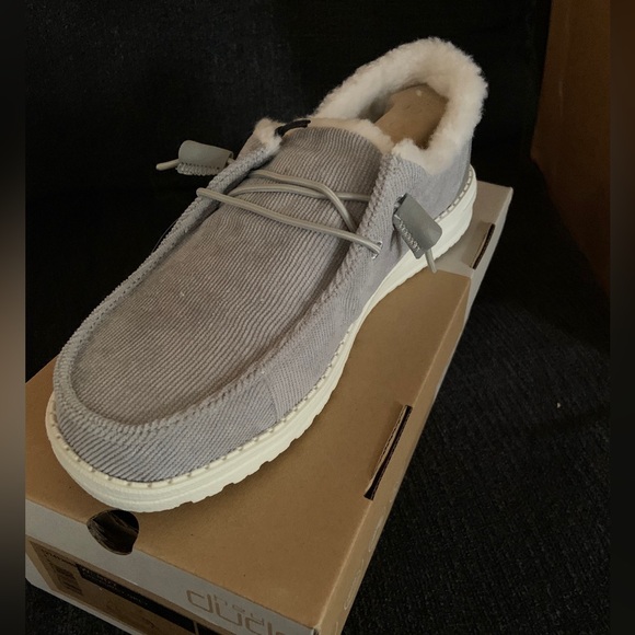 Hey Dude | Shoes | Hey Dude Ladies Wendy Corduroy Grey Slip On Shoe ...